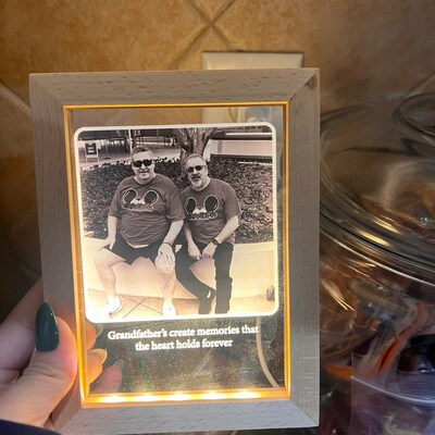 Acrylic Picture Frame With Light, Personalized Stand, Christmas Gifts ...