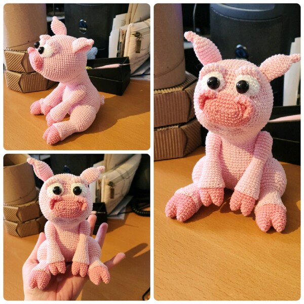 Flying Pig - Amigurumi Crochet Pattern From Dinegurumi - Direct ...