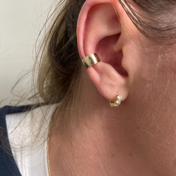 POST Conch Pierced Cartilage Earring Silver Body Piercing Gauge Conch ...