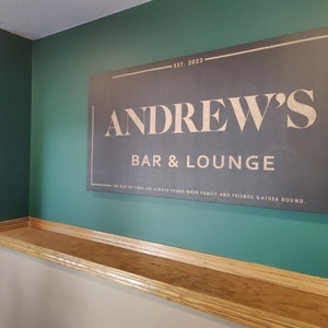 Custom Bar & Lounge Sign, Customized Bar Sign, Home Bar Sign, Large ...