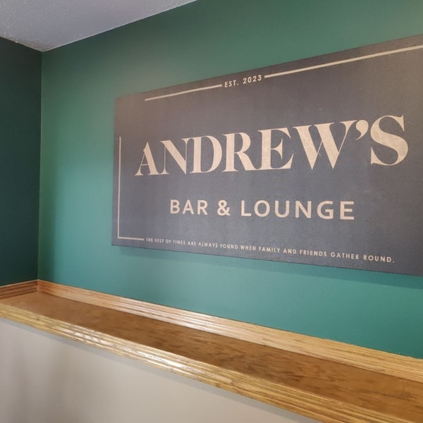Custom Bar & Lounge Sign, Customized Bar Sign, Home Bar Sign, Large ...