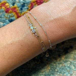 Dainty Chain Bracelet Sterling Silver Bracelet Layering Bracelet ...