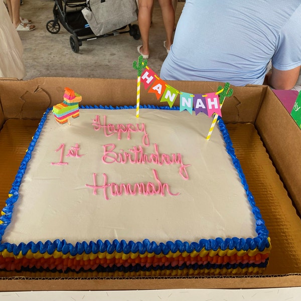 Fiesta Cake Topper | Custom Pinata Cake Topper | First Fiesta Birthday ...