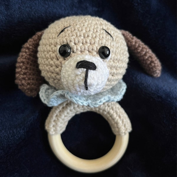 CROCHET PATTERN Puppy Rattle PDF, Dog Baby Rattle Crochet Pattern ...