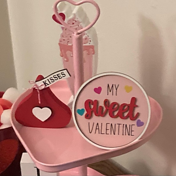 Easter Tiered Tray Decor, Peeps Tiered Tray Decor, Peeps Decor, Wooden ...