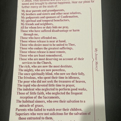 Litany for the Poor Souls in Purgatory 50 Pack of Prayer Cards - Etsy