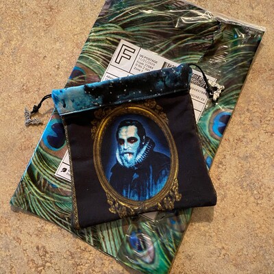 Skull Candle Occult Toad Raven Skull Skeleton Key Print Incense Bag ...