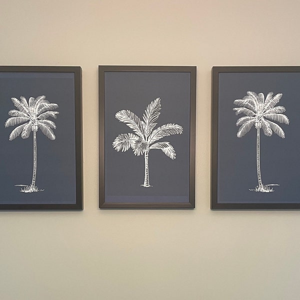Conch Shell Art Set of 3 Illustration Sea Shell Prints. Victorian ...