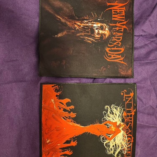 Flame Bottom Top Rocker, Embroidered Patch, Custom Embroidered, Custom ...