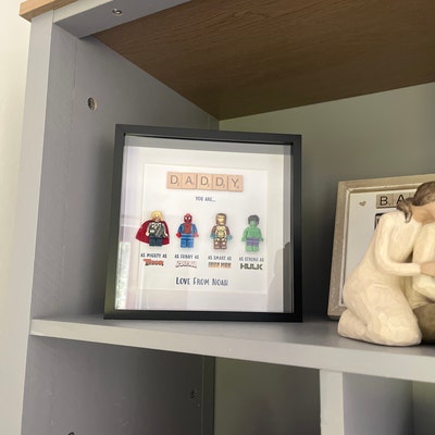 Personalised Papa/dad Superhero Box Frame, Personalised Frame for Him ...