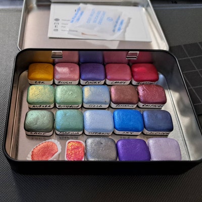 MICA DOTCARDS Handmade Watercolors Mica Metallic Dot Cards - Etsy