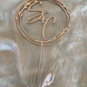 Silver Wedding Cake Topper Personalized Wreath Wedding Cake - Etsy