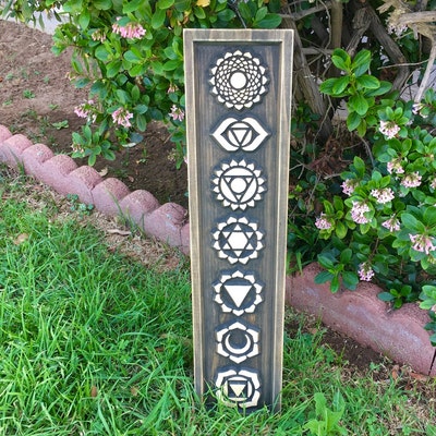 Chakras Wood Carving, Chakra Sign, Chakra Symbols, Meditation, Yoga ...