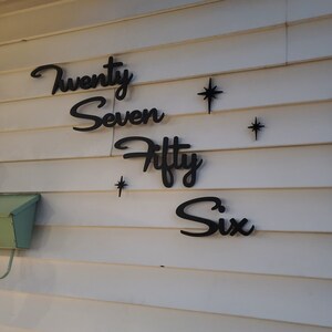 Mid Century Cursive House Numbers: Regular Size - Etsy