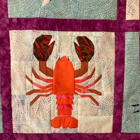 The Lobster Quilt Block #47 - 12 Inch PDF Paper Piecing Pattern - Etsy ...