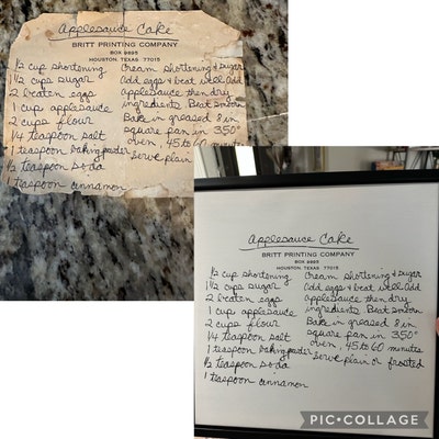Personalized Recipe for Wall Family Recipe Sign Recipe Handwriting ...