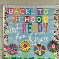 Teachers School SPRING Bulletin Board / Cardstock/bloom Where You Are ...
