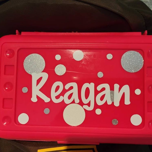 Personalized Polka Dot Pencil Box: Custom School Supply Organizer - Etsy