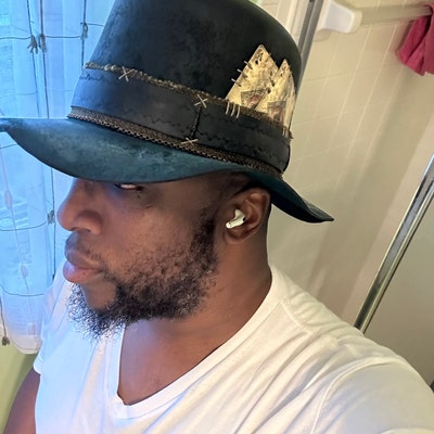 Vintage Rare Hat, High Bowler Western Cowboy Distressed.1 Stock 55cm - Etsy