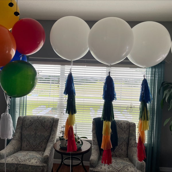 Jumbo 3ft Balloon With Tassel Tail, Party Decor - Etsy
