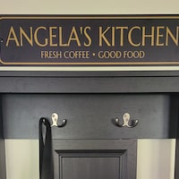 Cafe Sign, Personalized Fresh Coffee Good Food Sign, Custom Barista ...