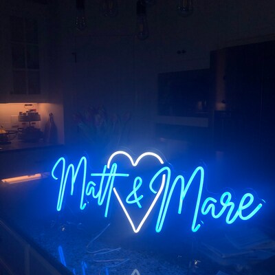 Couple Names Wedding Neon Signs Custom Neon Signs Wedding LED Signs ...