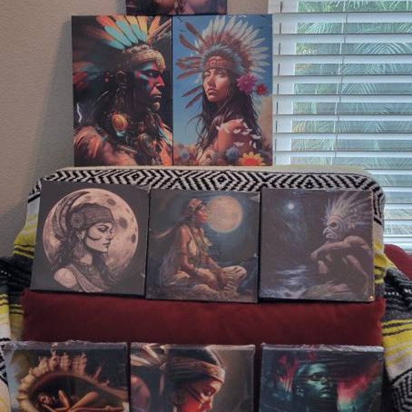 Atabey Portrait, Taíno Mural Art, Taino Art - Etsy