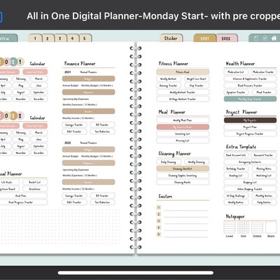 Undated Life Planner, All in One Digital Planner, Undated Digital ...