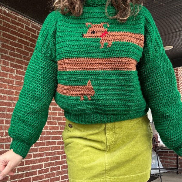 Crochet Pattern Calico Cats Cardigan, Fun Cat Pattern Sweater, Beginner ...