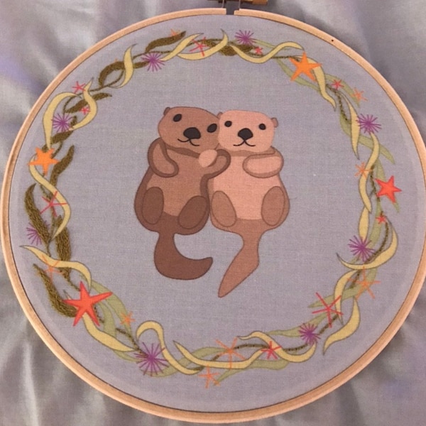 Sea Otter Hand Embroidery Kit "otterly Adorable" With Online Video ...