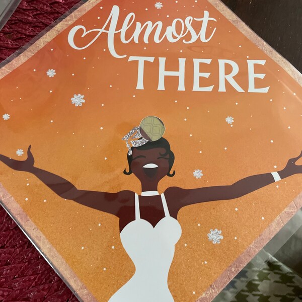 Princess and the Frog Almost There Graduation Cap Topper, Black Queen ...
