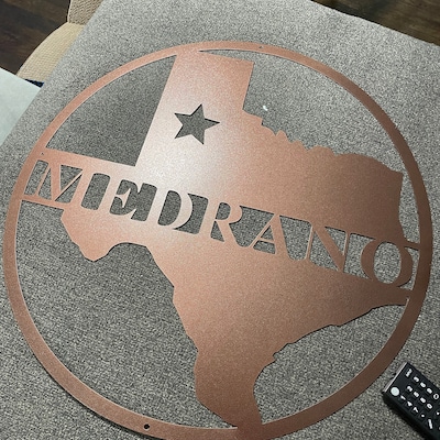 Custom Texas Metal Sign, Last Name Metal Sign, Metal Established Family ...