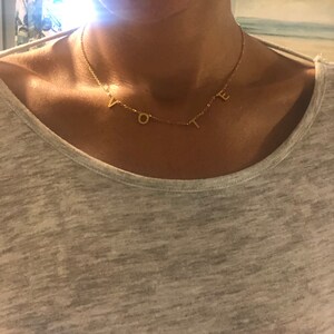 Michelle Obama 'vote' Necklace Custom Letter Necklace - Etsy