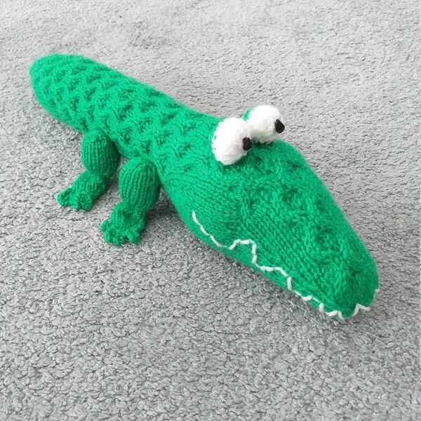 Miles the Crocodile Toy Knitting Pattern - Etsy