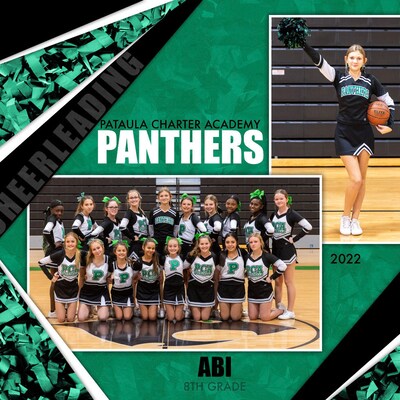 CHEERLEADING MM015 8x10 Adobe Photoshop Memory Mate Digital Template ...