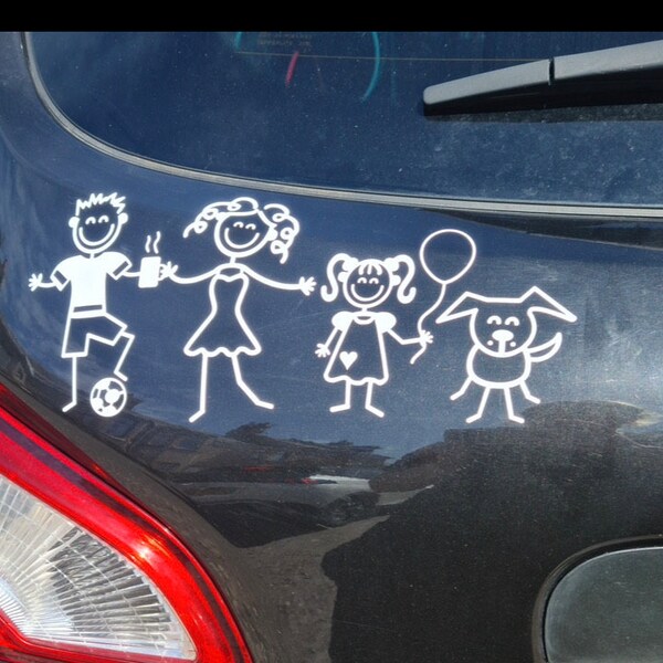 MY CAR STICK_FAMILY | Car Window Bumper Vinyl Decal Sticker, Any Colour ...