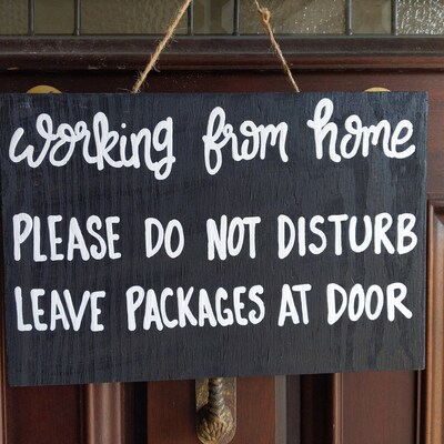 Working Do Not Disturb Sign, Work at Home Door Sign, Work at Home Mom ...