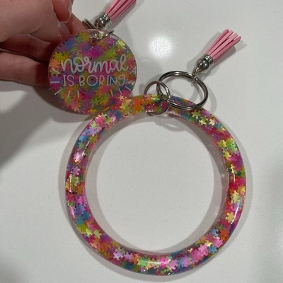 You Are Enough Glitter Keychain - Etsy