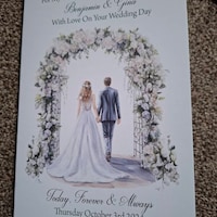 Handmade Personalised A5 Wedding Congratulations Card With Matching ...