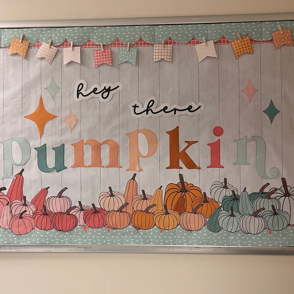 Fall Pumpkin Bulletin Board Set: Boho Classroom Decor (PDF) - Etsy