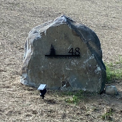 Custom Metal Home House Address Sign With Tree for Rock or - Etsy