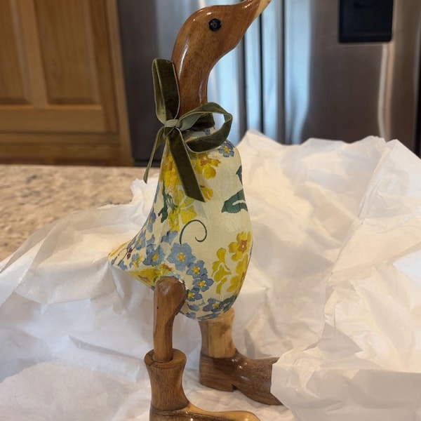 Forget Me Not (emma Bridgewater) - Decorated Wooden Duck in Boots by ...