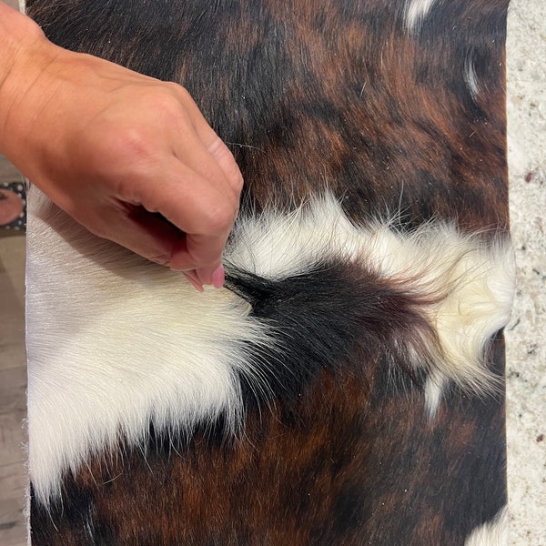 Tricolor Cowhide PRE CUT Pieces, Hair on Hide Cowhide Leather, Custom ...