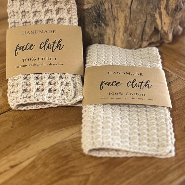 Handmade Bath Set Wrap Labels - Face Cloth Label, Wash Cloth Label ...