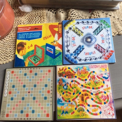 New Board Game Coasters Set of 2 - Etsy