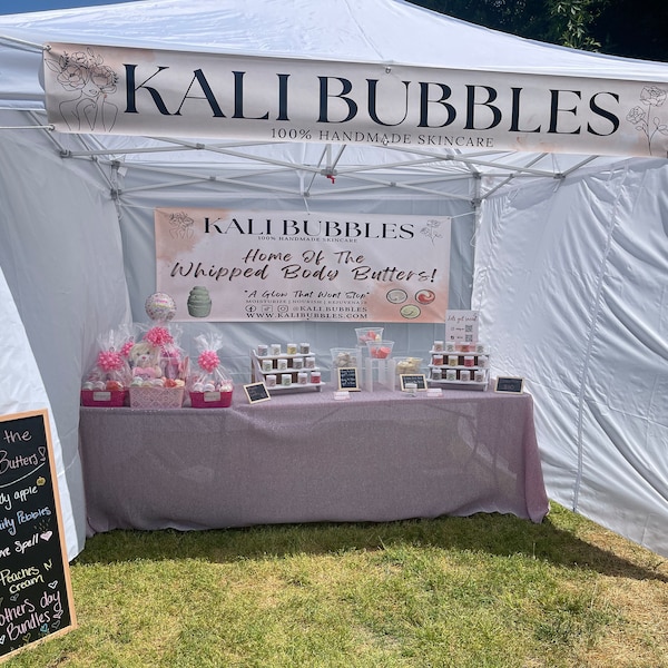 TWO Personalized Tent Banners | Tent Banner Bundle | Custom Tent Banner ...