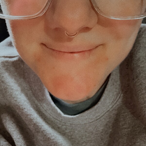 Dainty Moon Septum Nose Ring, Thin Septum Ring, Horseshoe Septum Ring ...