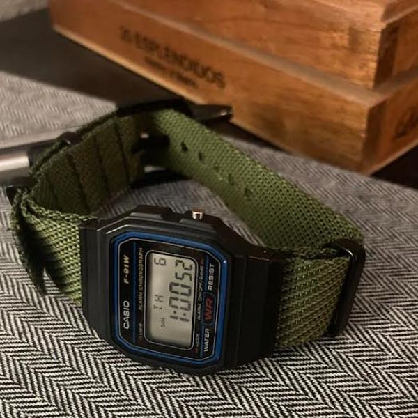 Casio A158W Modified With Rainbow Digits on Mirrored Lcd (v2.0) - Etsy