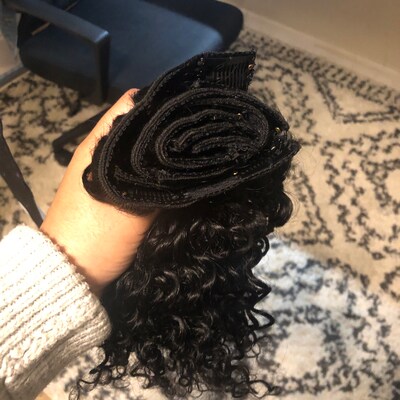 Biological Scalp Toupee Human Hair Extension Clip in Hairpieces Topper ...