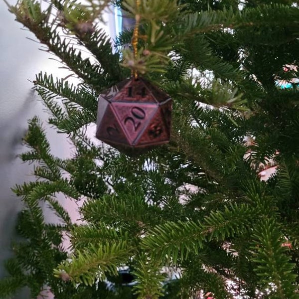 D20 Ornament [pick Your Colors, 2" Holographic] - Hanging Dnd Charm ...